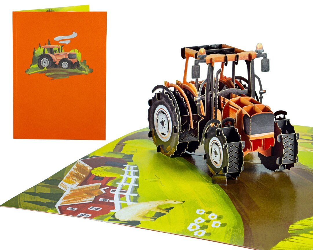 Tractor - WOW 3D Greeting Pop up Card for All Occasions, Birthday, Love ...
