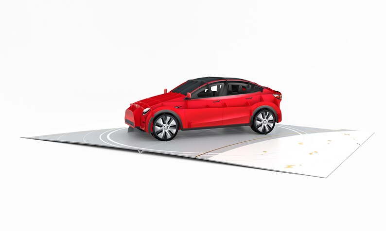 Tesla Model Y 3D Pop up Card - Congratulations Gift New Owners ...