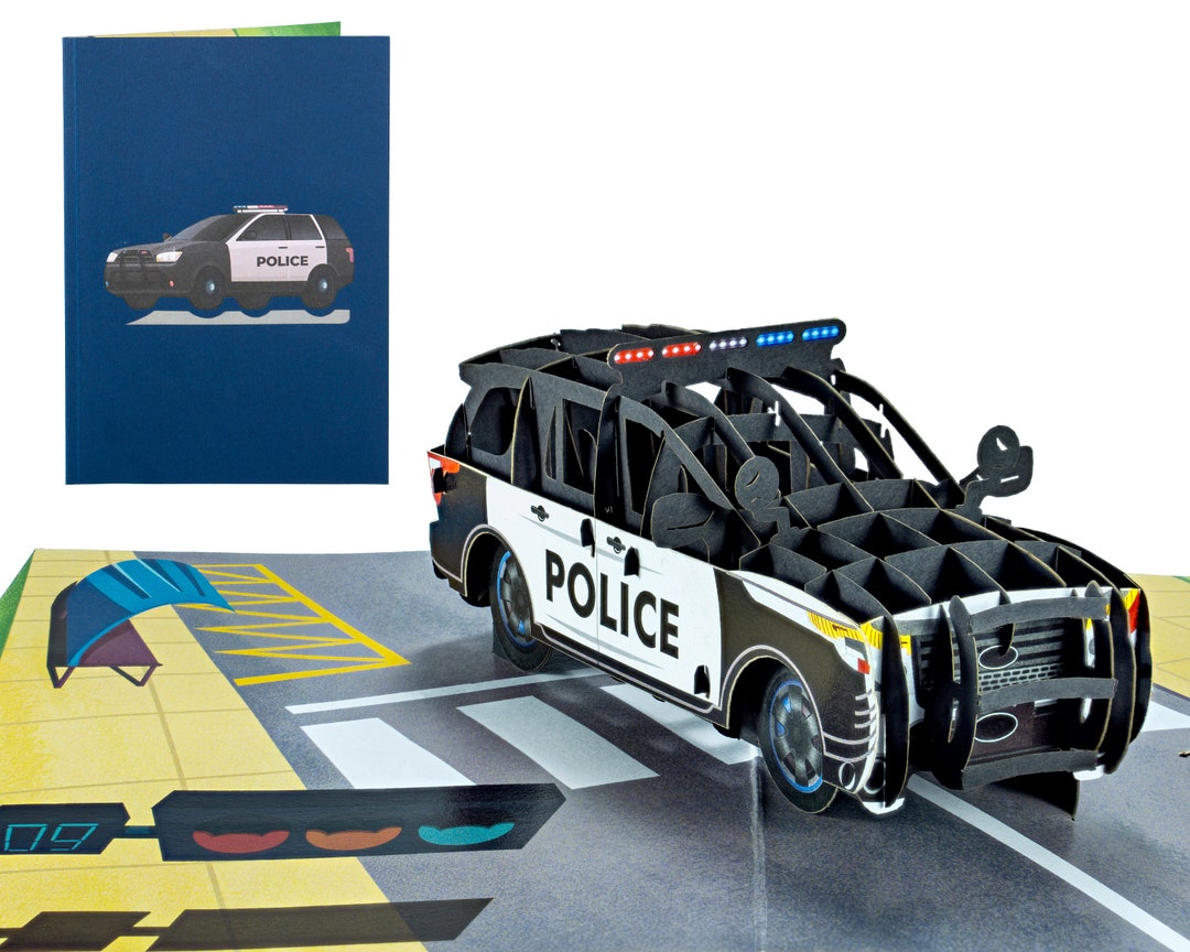 Police Car Pop-up Card – Handmade 3D Greeting Card - Etsy