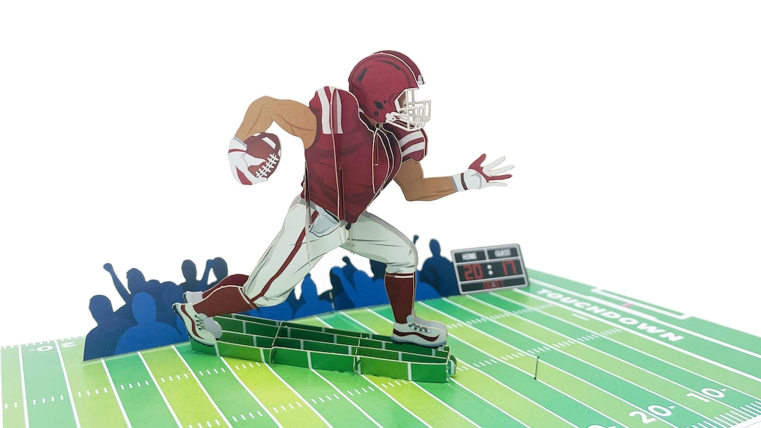 Football Player 3D Pop up Card: Sports Birthday Card (5x7 Inch) - Etsy