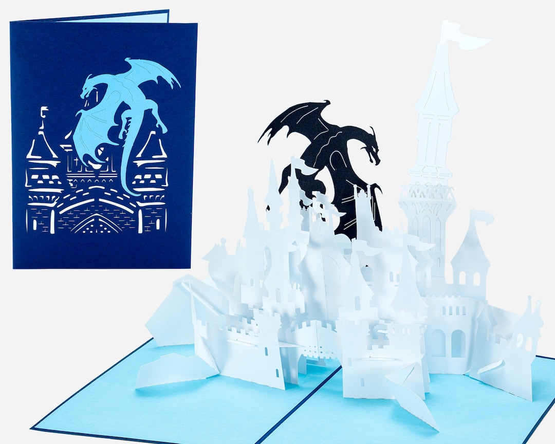 Dragon Castle - WOW 3D Greeting Pop up Card for All Occasions, Birthday ...