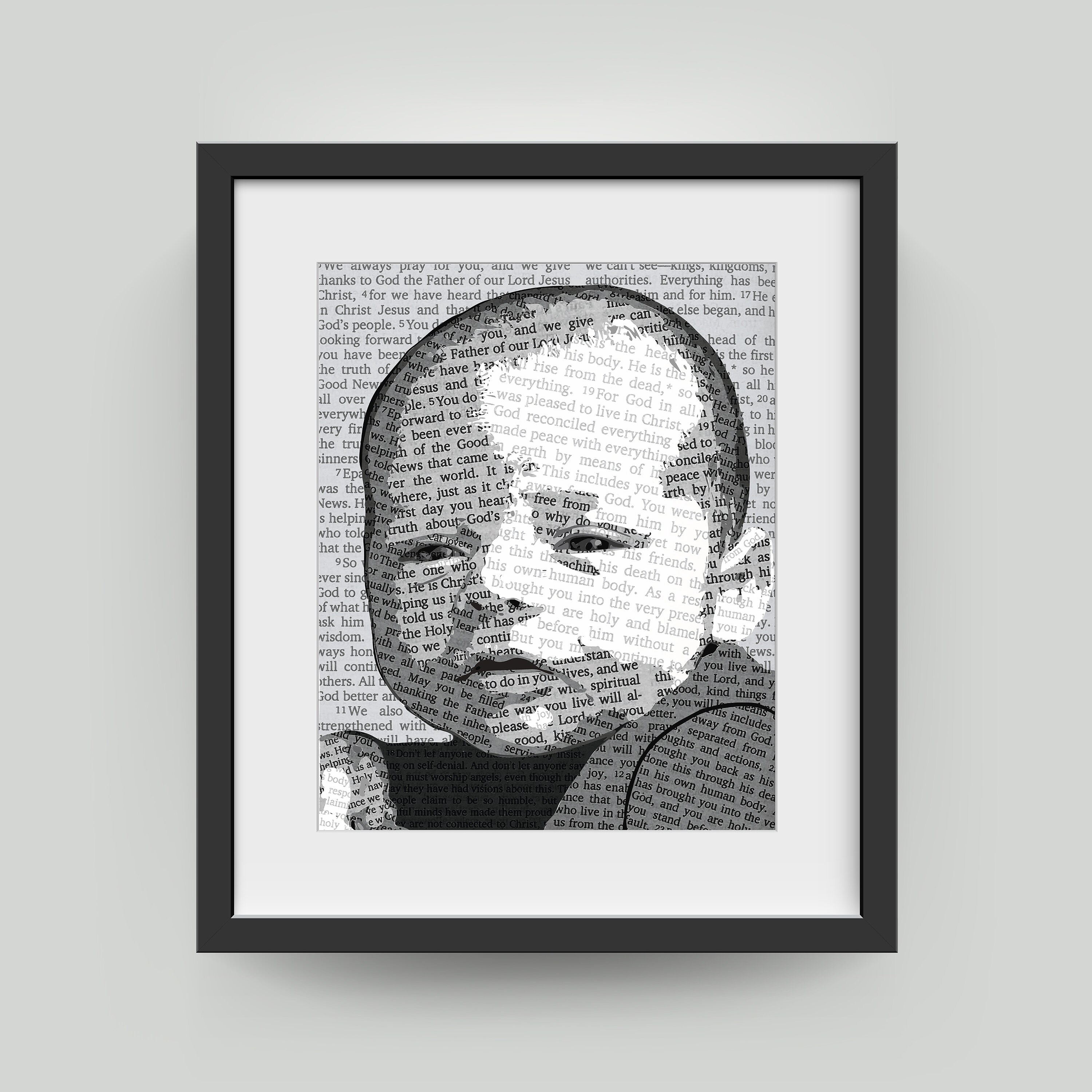 Custom Bible Word Portrait - Single (one Subject) - Etsy