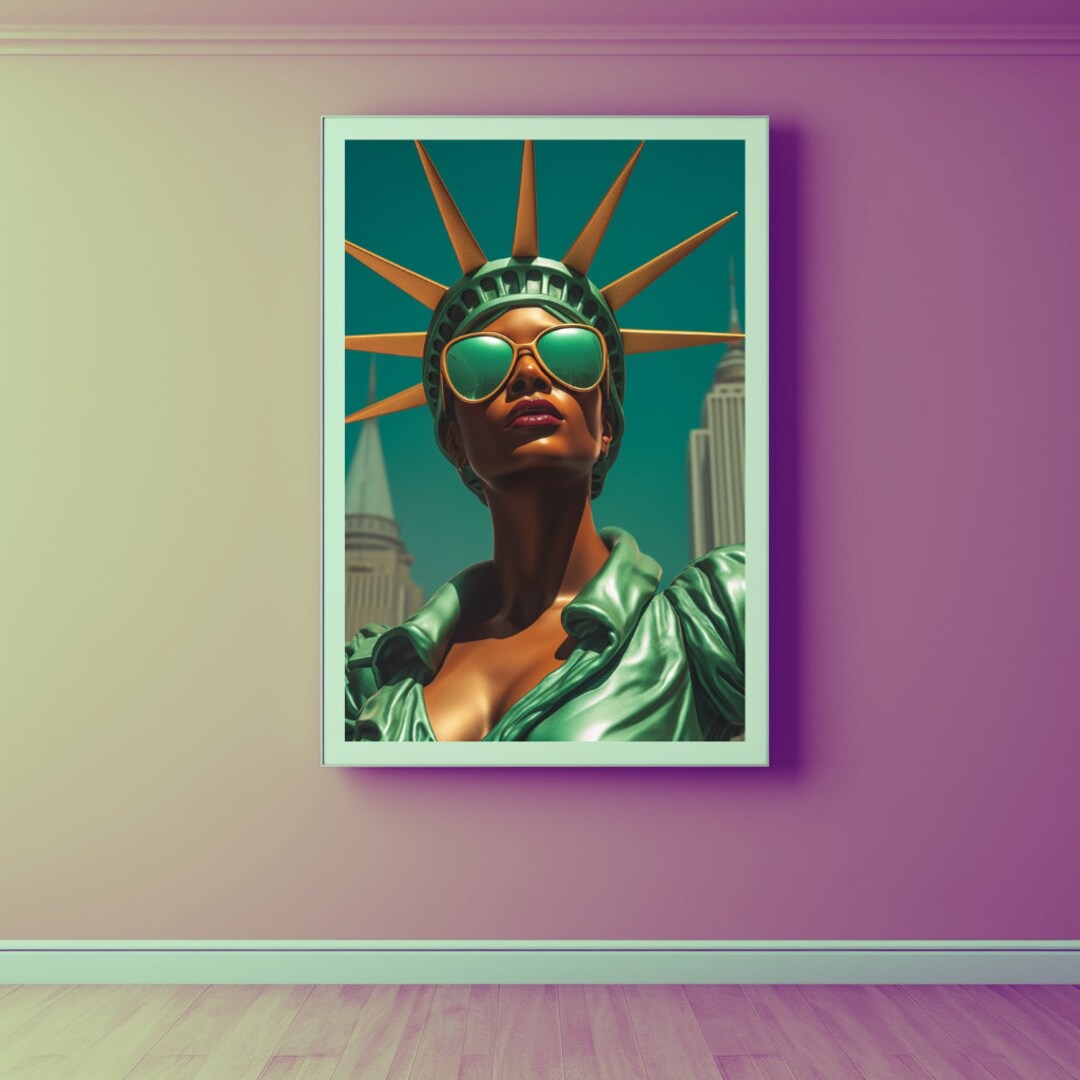 Liberty Reimagined: Black Woman as Statue of Liberty Poster - Etsy