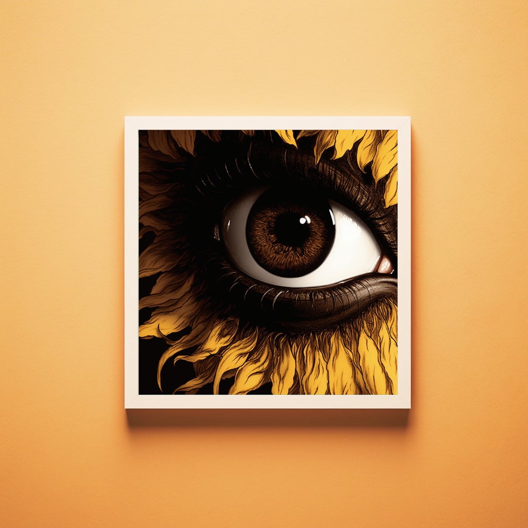 Sunflower Gaze: Mesmerizing Eye of a Black Girl Blooming Art Poster - Etsy