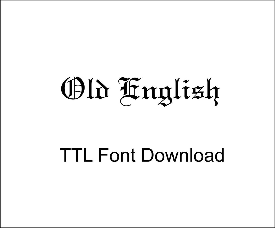 Old Englist Script Handwritten Font Digital Download -TTF File Cricut ...