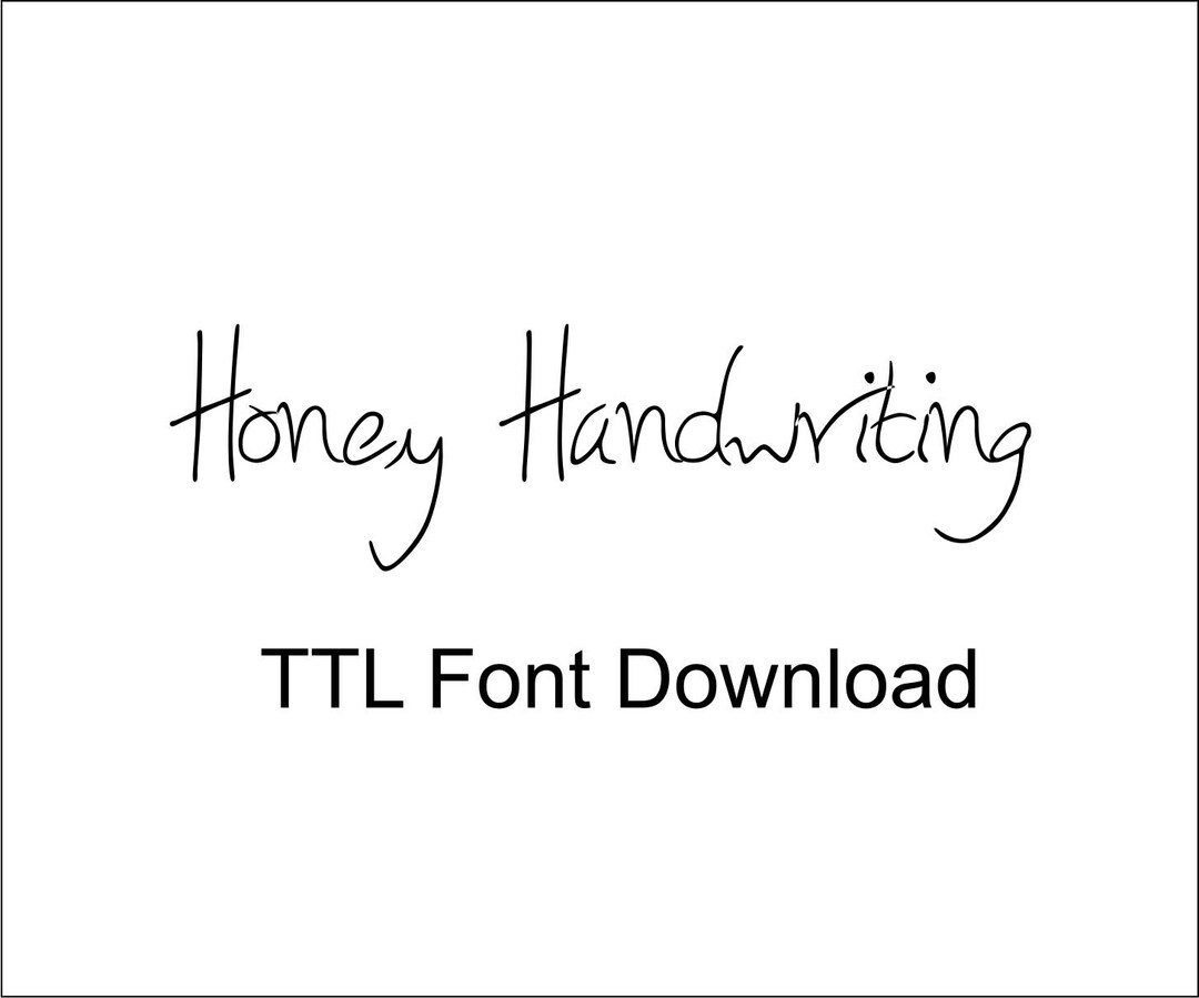 Honey Handwriting Caligraphy Font Digital Download -TTF File Cricut - Etsy