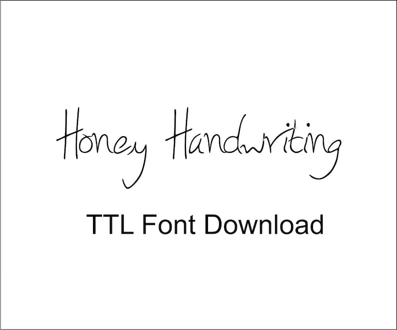 Honey Handwriting Caligraphy Font Digital Download -TTF File Cricut - Etsy