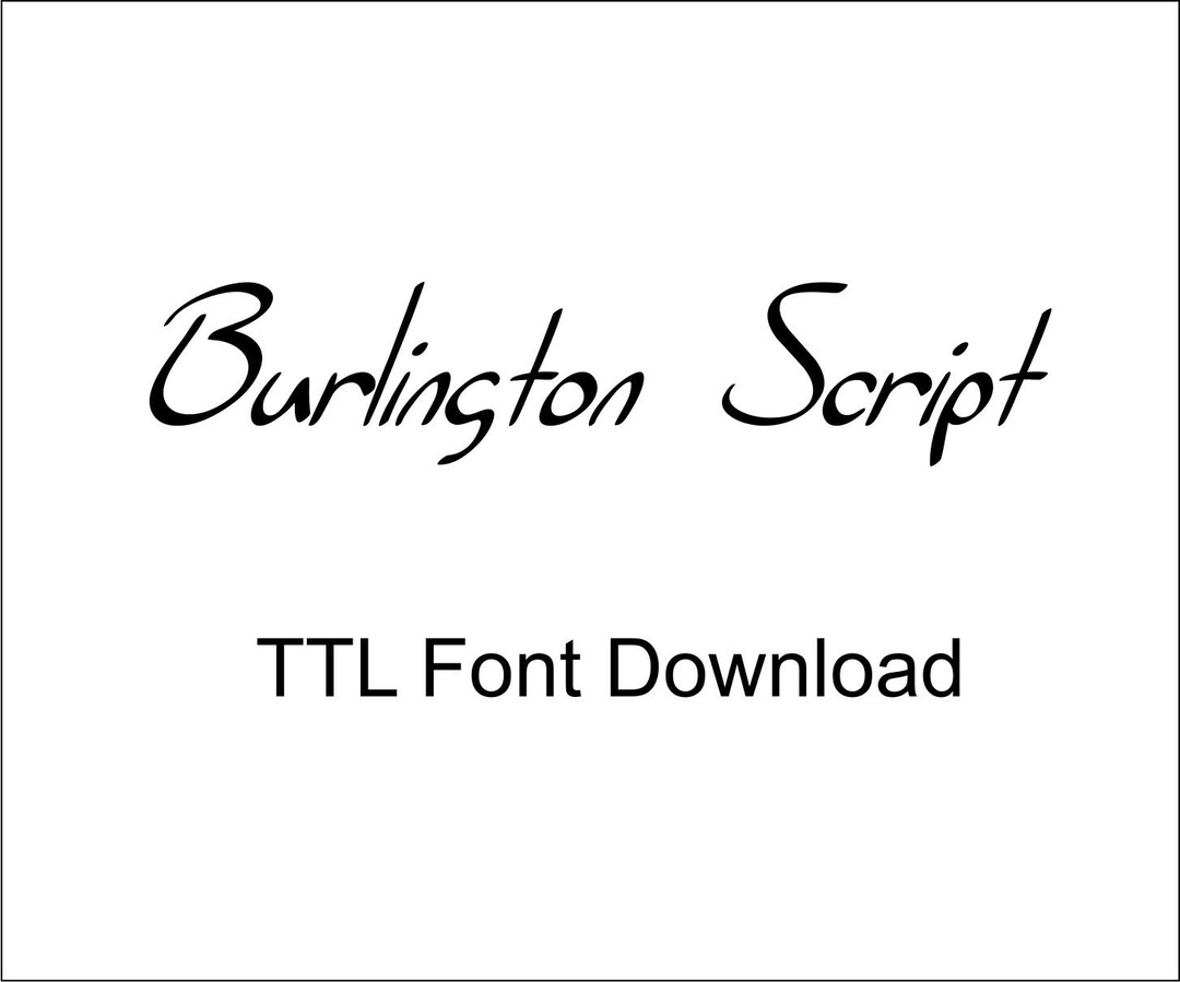 Burlington Script Caligraphy Font Digital Download -TTF File Cricut - Etsy