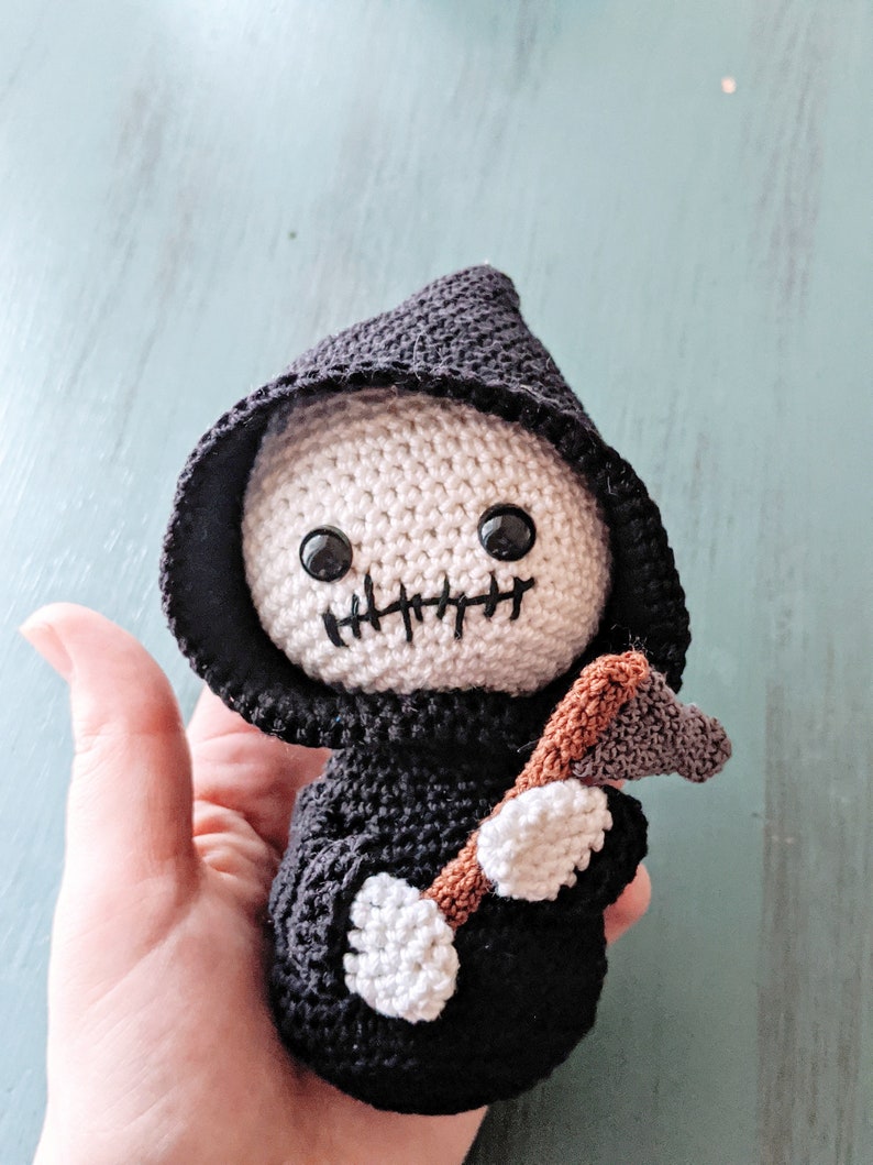 Grim Reaper Stuffed Toy Cute Skeleton Doll Plush Halloween - Etsy