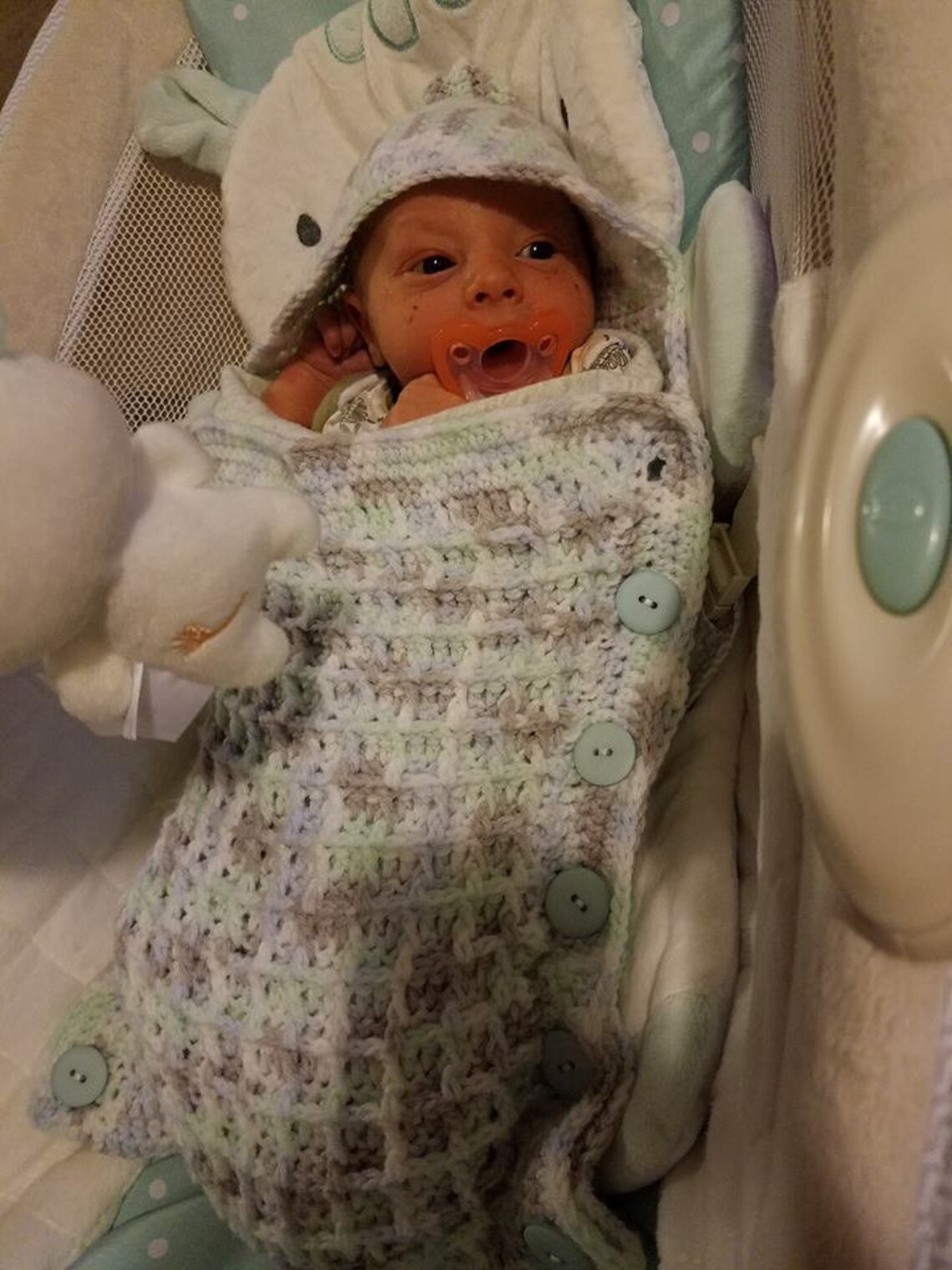 Newborn Baby Hooded Sleep Sack Handmade Crochet Cocoon | Etsy