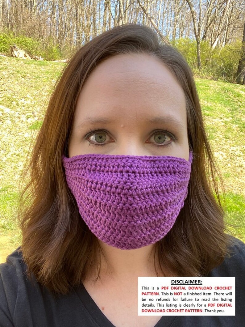 CROCHET PATTERN Crochet Face Mask Cotton Face Mask Cotton - Etsy