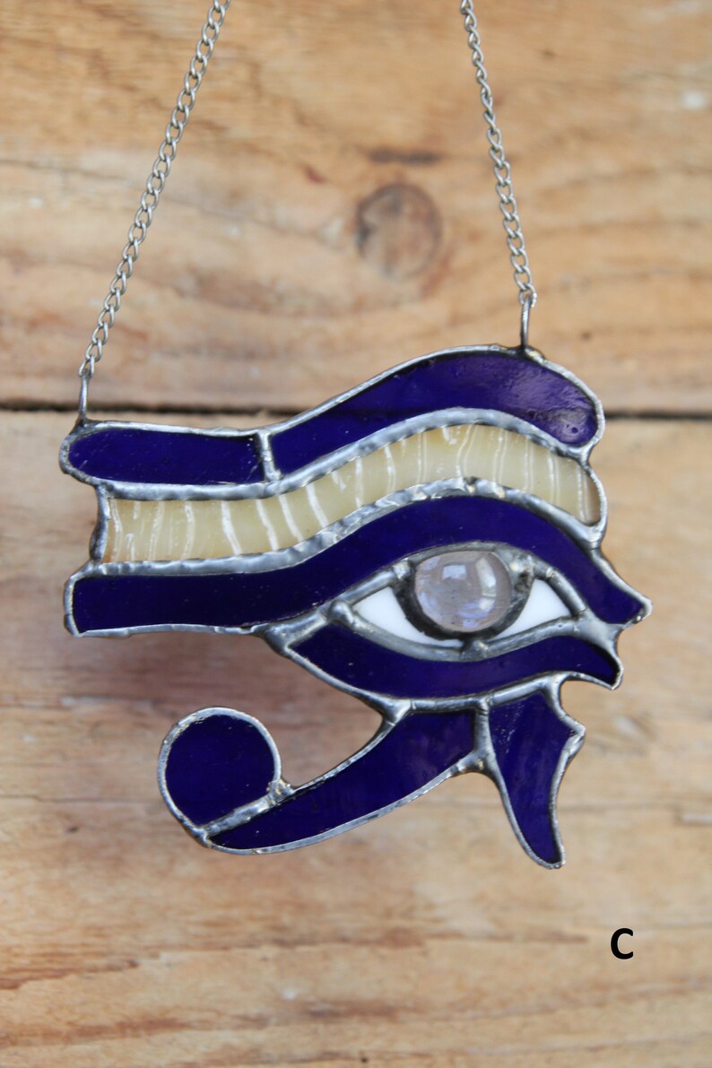 Eye of Ra Horus Ancient Egyptian Amulet Tiffany Stained - Etsy