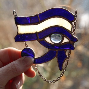 Eye of Ra, Horus, Ancient Egyptian Amulet, Tiffany Stained Glass, Gift ...
