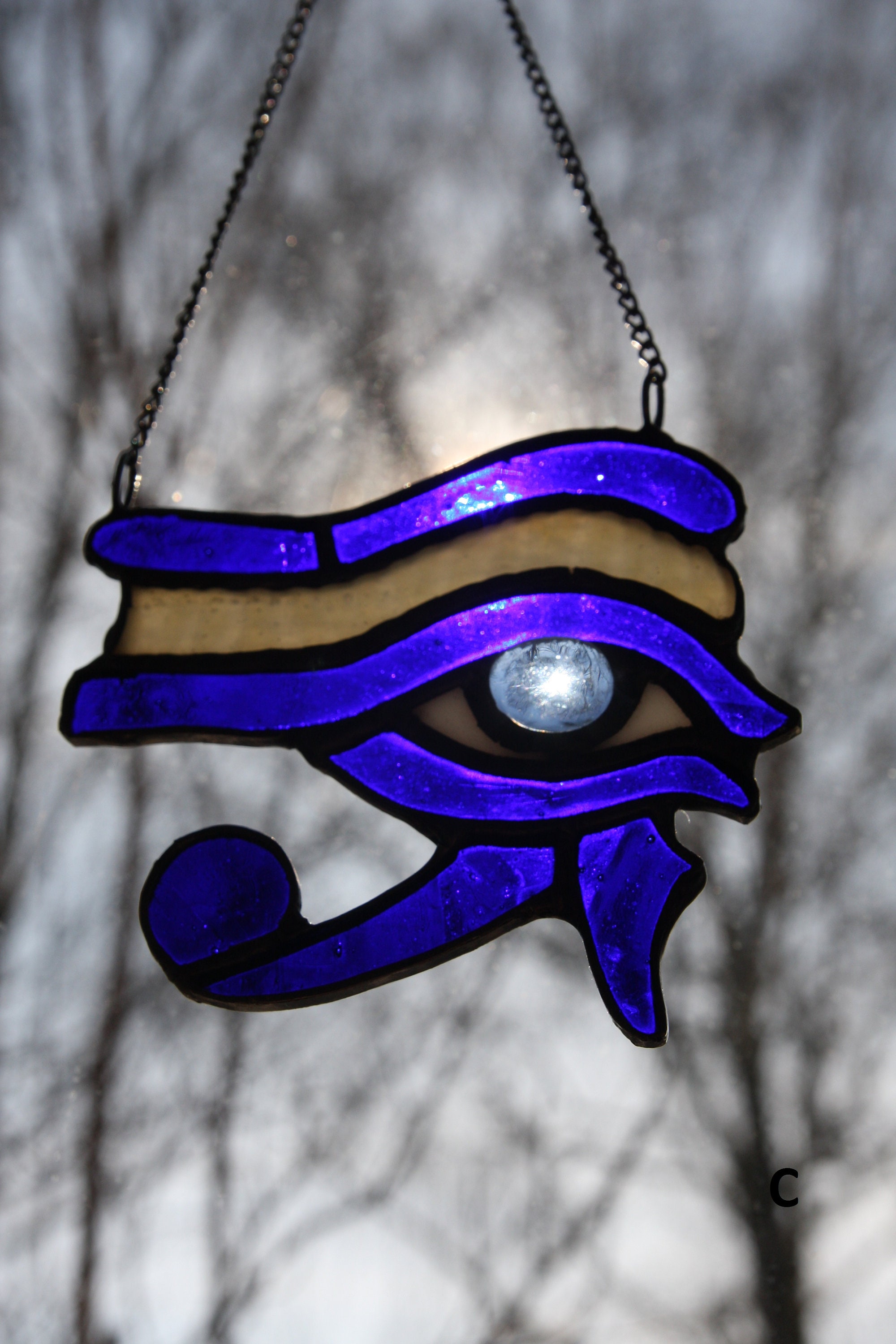 Eye of Ra Horus Ancient Egyptian Amulet Tiffany Stained - Etsy
