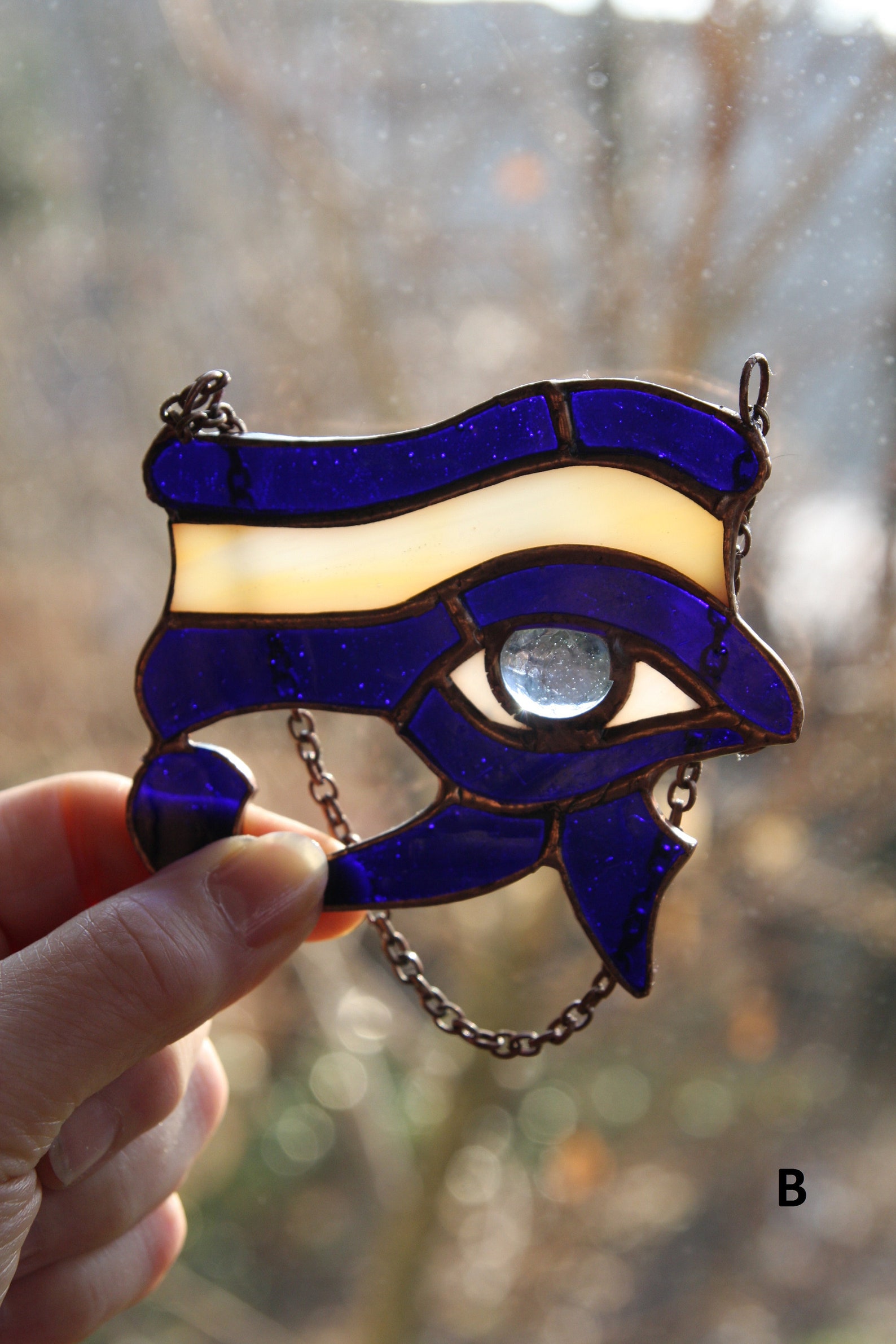 Eye of Ra Horus Ancient Egyptian Amulet Tiffany Stained - Etsy