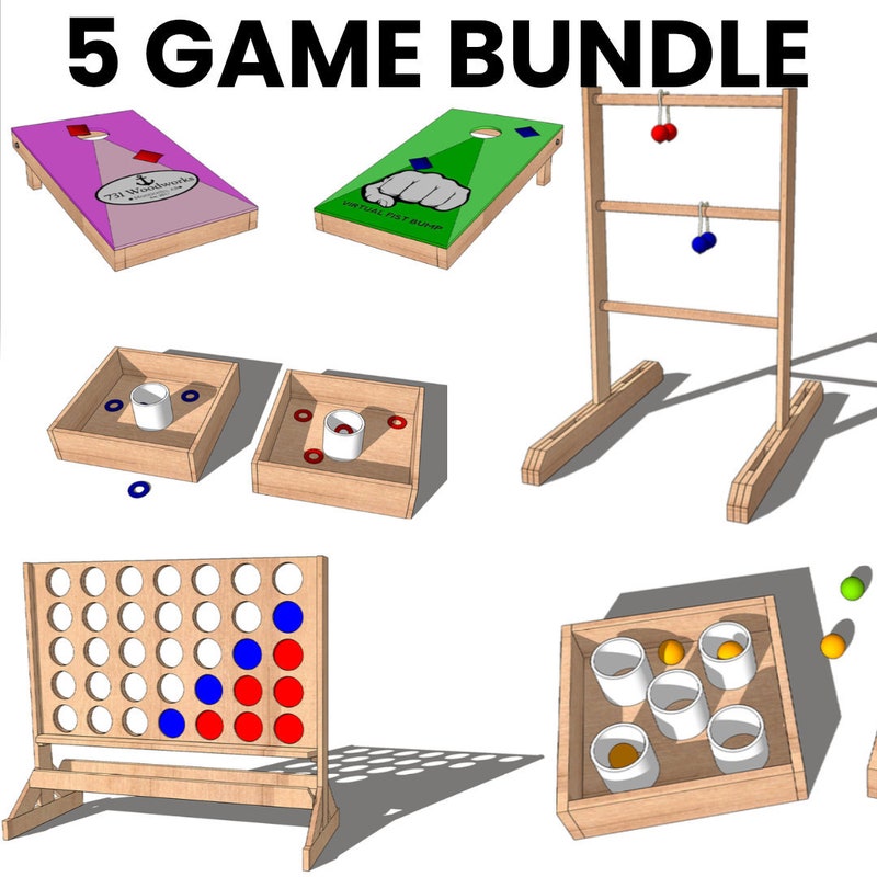Wood Outdoor Game Plans - Etsy