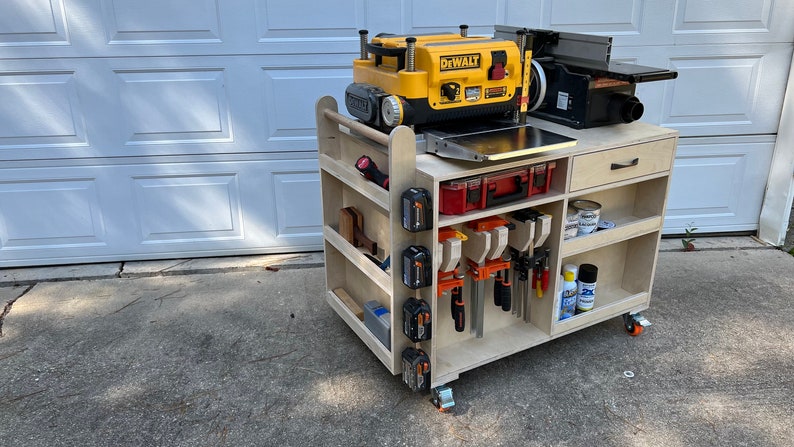 Mobile Tool Cart Build Plans: Step-by-step Woodworking Guide (PDF) - Etsy