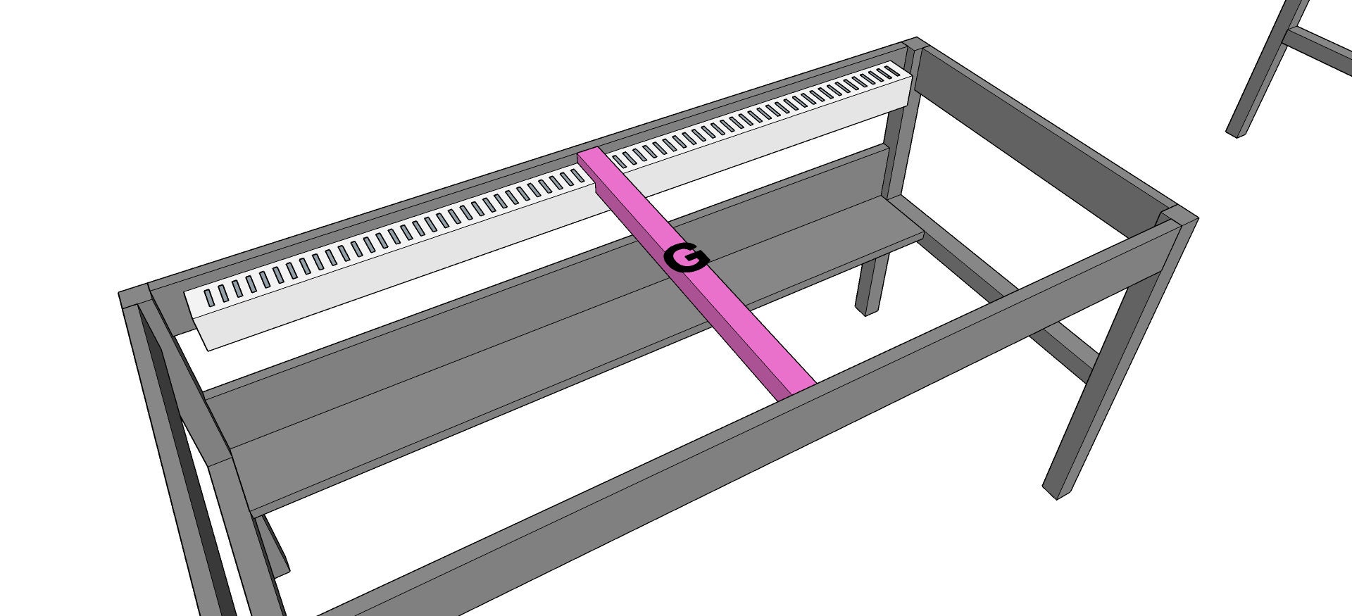 DIY Cable Management Desk Woodworking Plans (PDF Download) - Etsy