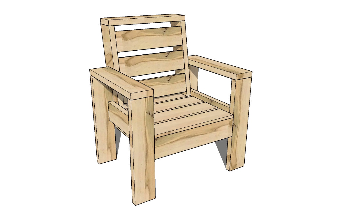 Modern Outdoor Chair Plans Woodworking Plans Plans for DIY Outdoor Chair Outdoor Chair Plans Etsy