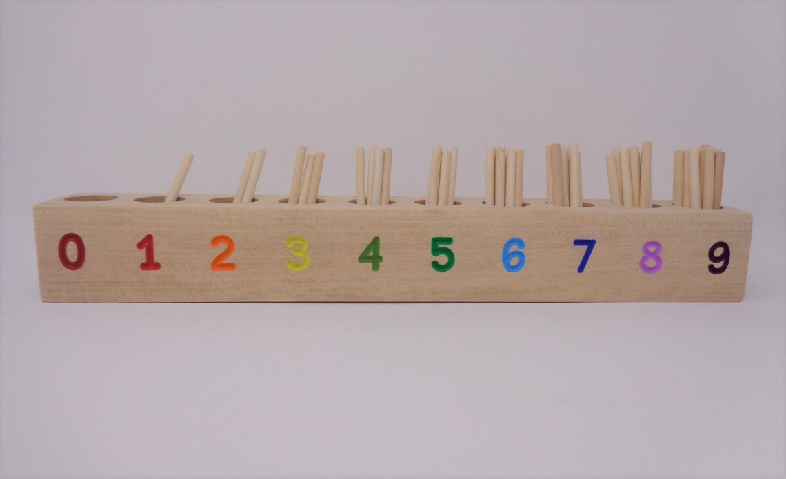 Little Monkeys Basic Spindle Counting Educative Toy - Etsy