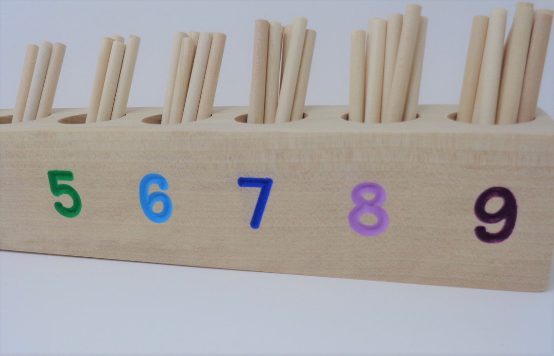 Little Monkeys Basic Spindle Counting Educative Toy - Etsy