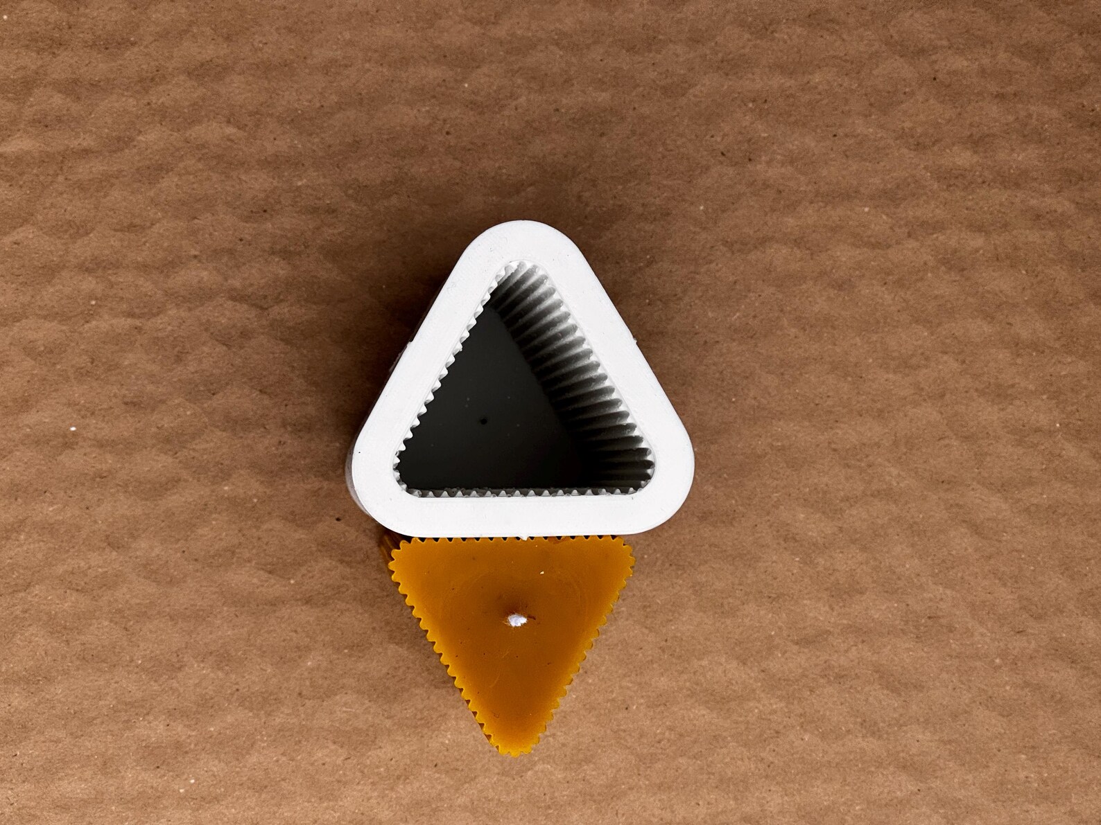 Triangle Fluted Pillar Candle Mold – Silicone Mold for Beeswax Candle ...