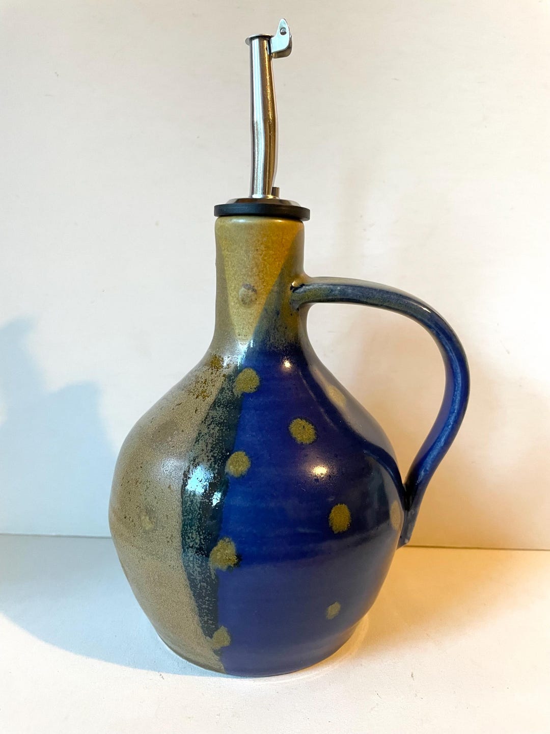Oil Drizzler/dispenser With Handle, Pottery Handmade, Hand Thrown ...