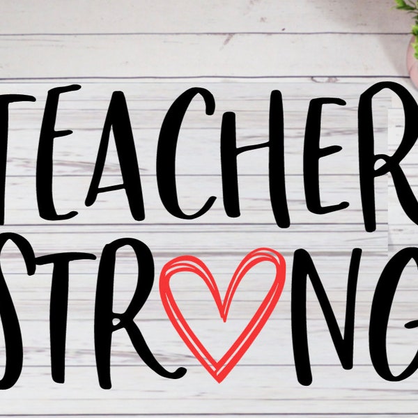 Teacher Strong Svg - Etsy