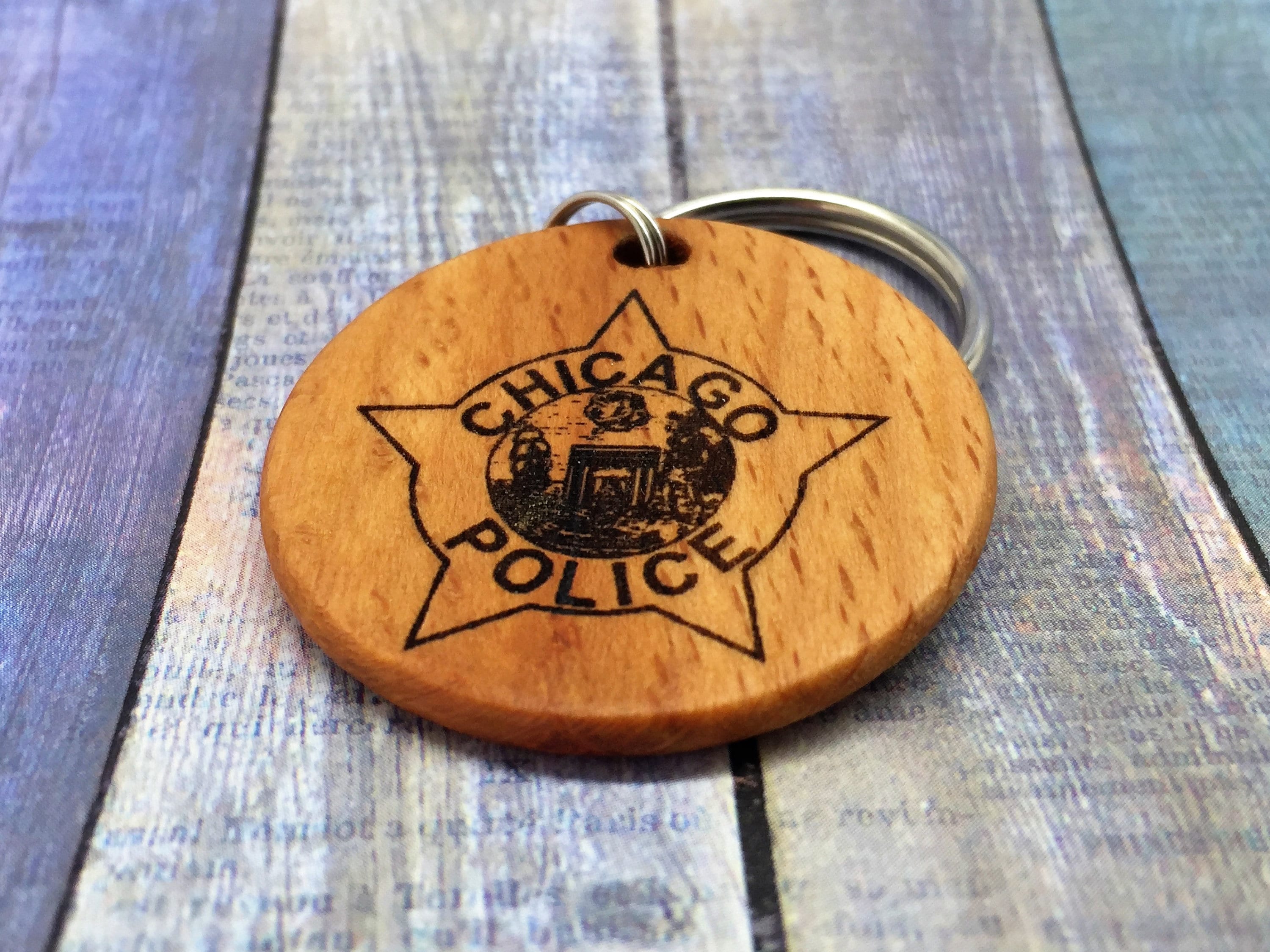 Chicago Police Keychain - Police Department Keychain - Etsy
