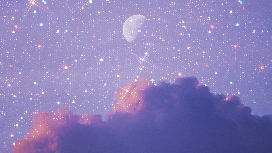 Animated Sky, Aesthetic Glitter Sky, Moonlight Background, Aesthetic ...