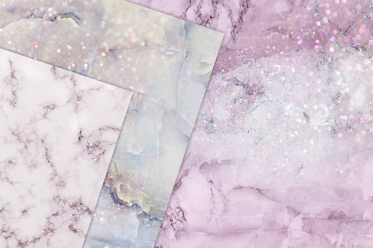 Pink Marble Digital Paper - Etsy
