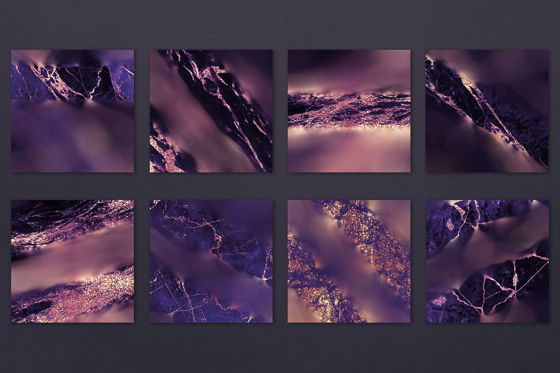 Purple and Gold Marble Digital Paper - Etsy