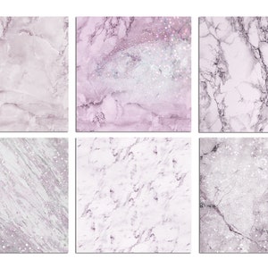 Pink Marble Digital Paper - Etsy