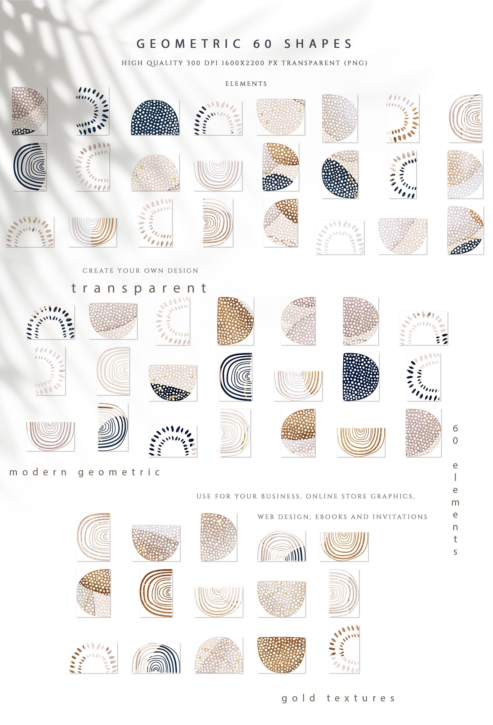 Abstract Shapes Png Overlays - Etsy