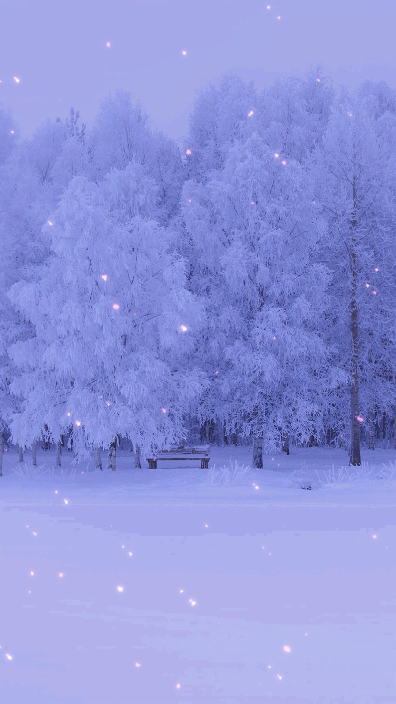 Animated Snow Landscape, Aesthetic Snowflake Background, Animated ...
