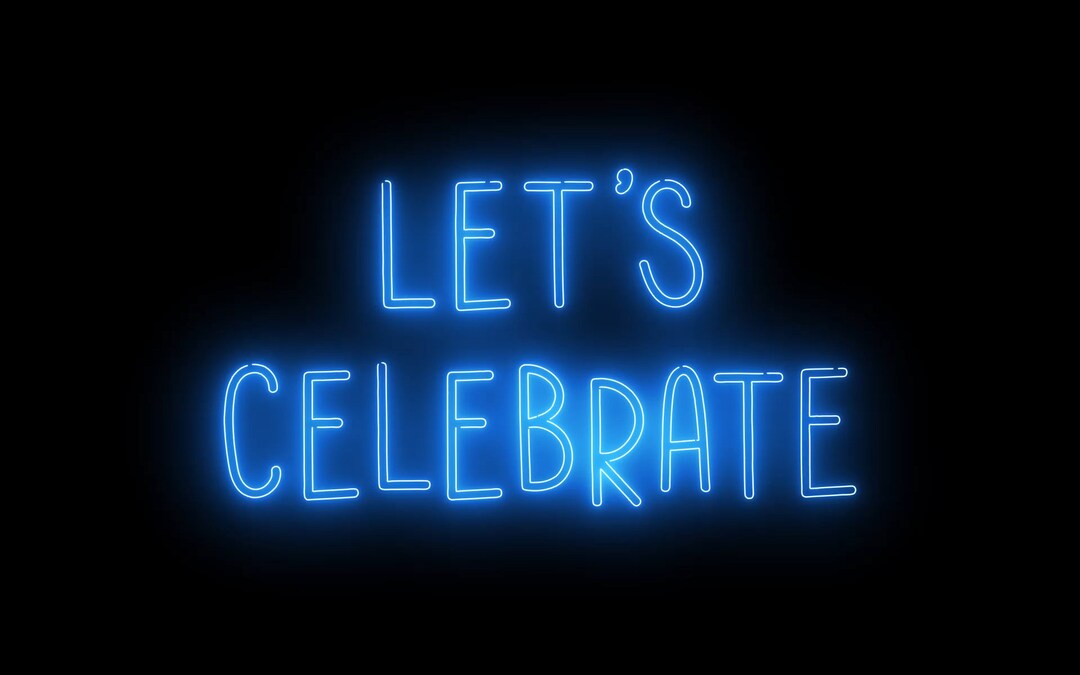 Animated Blue Led Light Background, Animated Text Animation 'let's ...