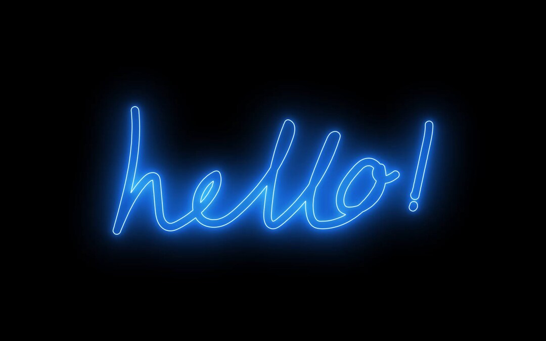 Animated Blue Led Light Background Text Animation - Etsy