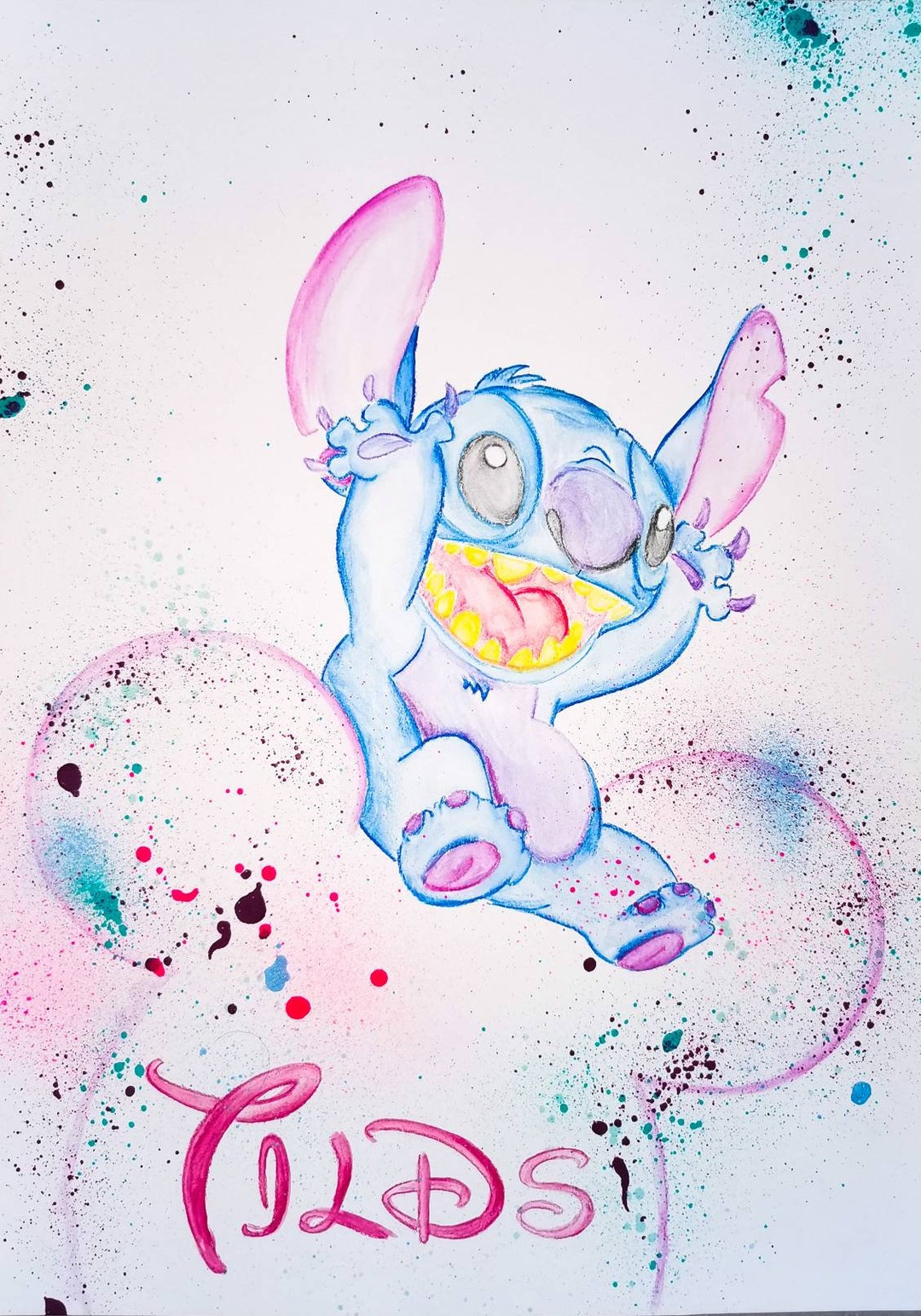 Stitch, Olaf, Groot & Mickey Mouse, Disney Bright Colorful Original ...