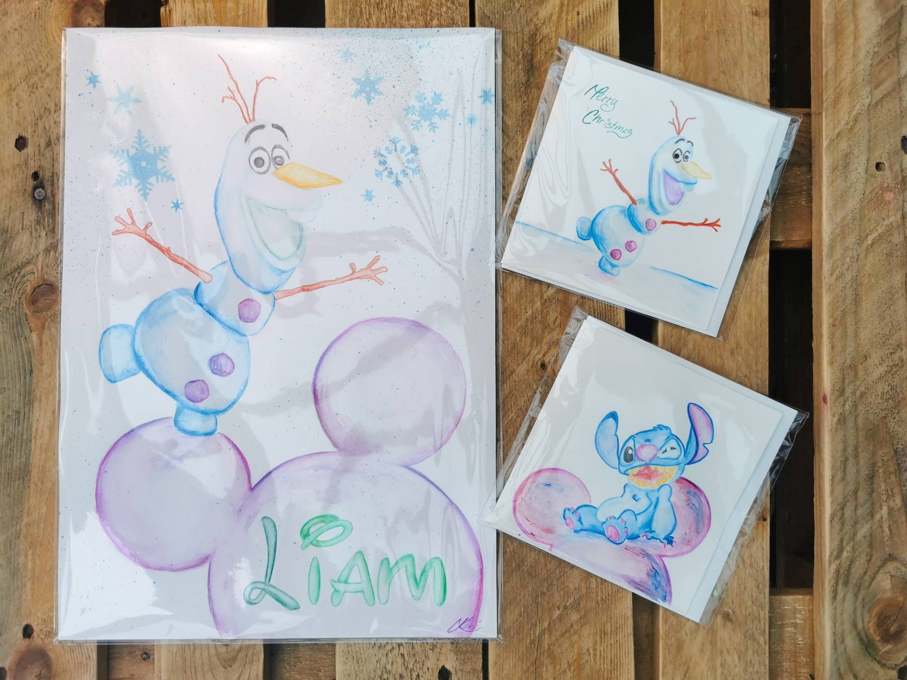 Stitch Olaf Groot & Mickey Mouse Disney Bright Colorful - Etsy