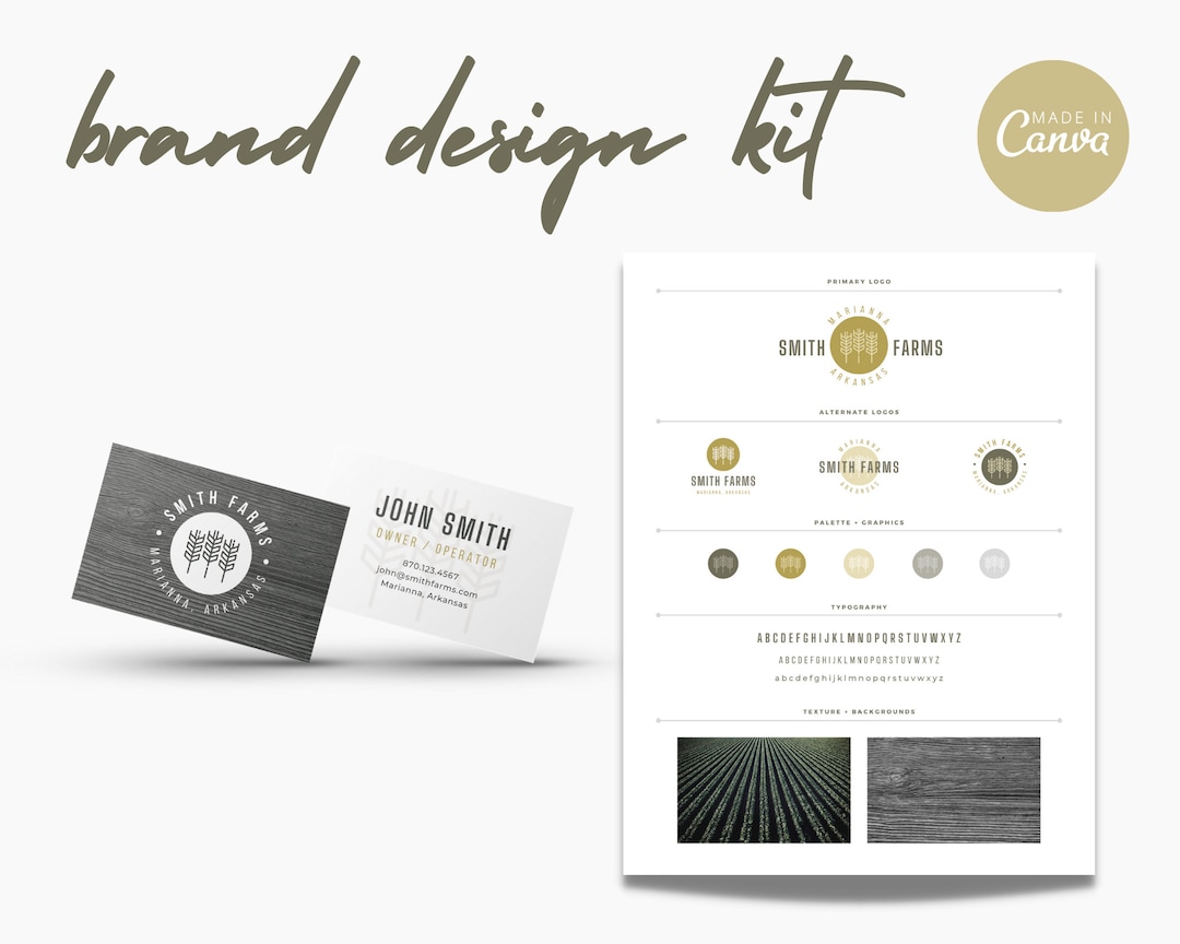 Modern Agriculture, Farm Branding Kit, Canva Template - Etsy