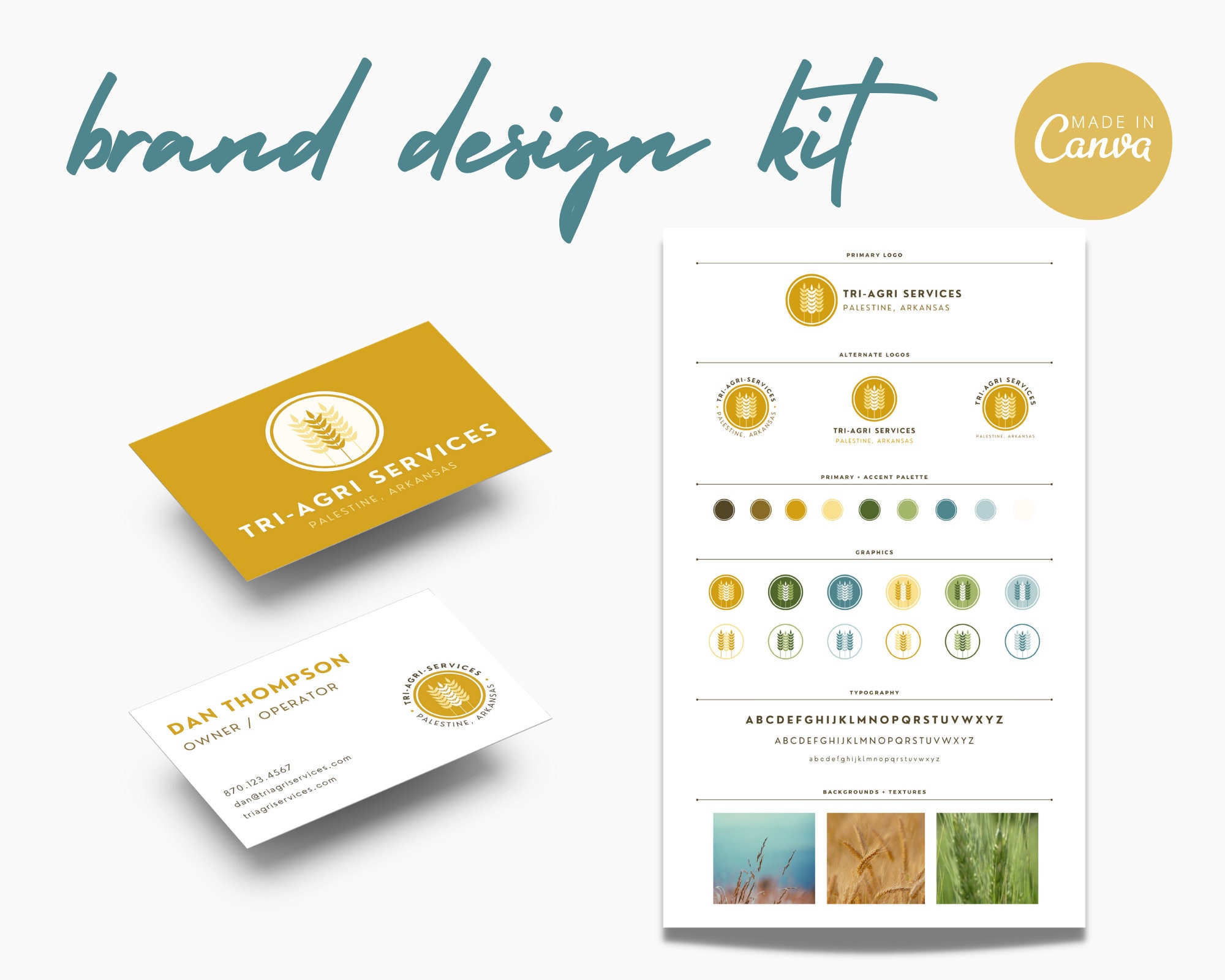 Bright Agriculture, Farm Branding Kit, Canva Template - Etsy UK