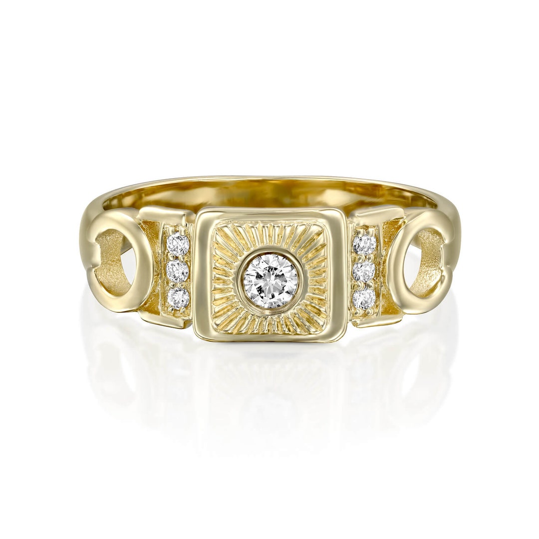 Vintage Style Diamond Ring, Special Diamond Ring, Unique Diamond Ring ...