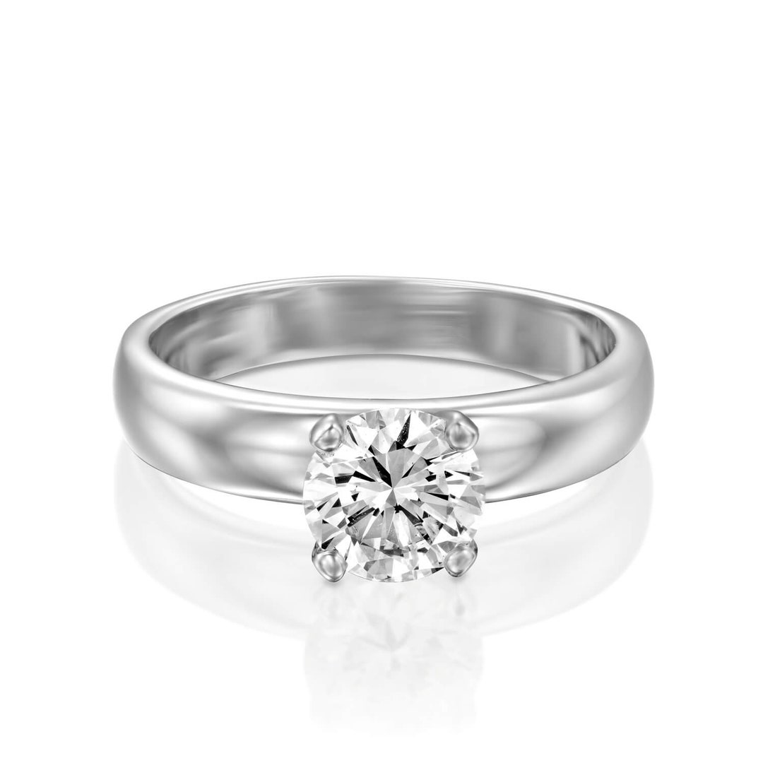 Wide Band Diamant Verlobungsring, echte Diamant Verlobungsring ...