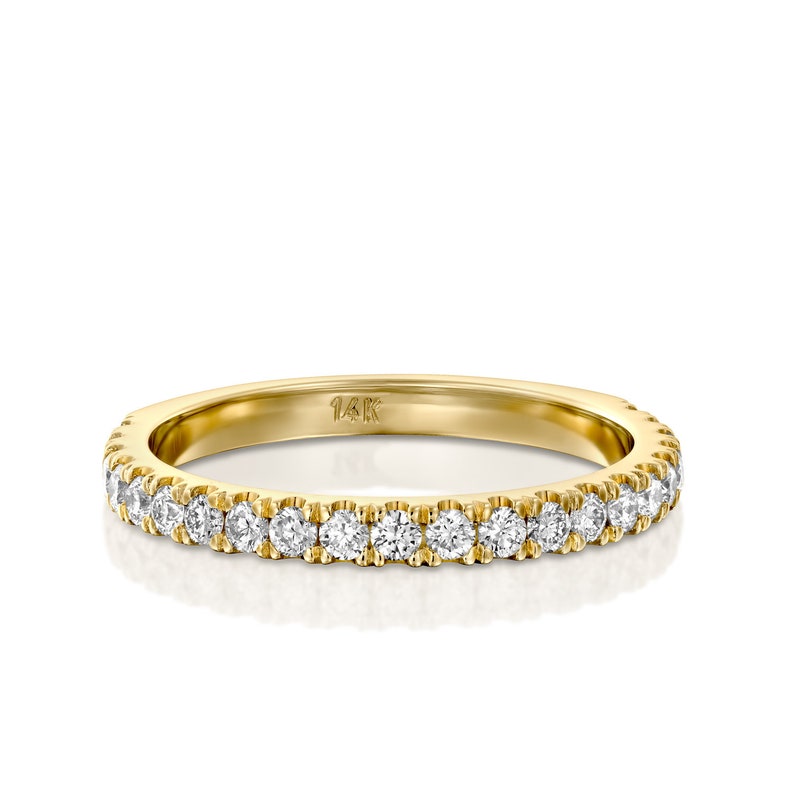Half Eternity Diamond Wedding Band Diamond Wedding Ring - Etsy