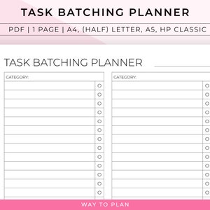 Task Batching Planner to Group Tasks Under Categories for Increased ...