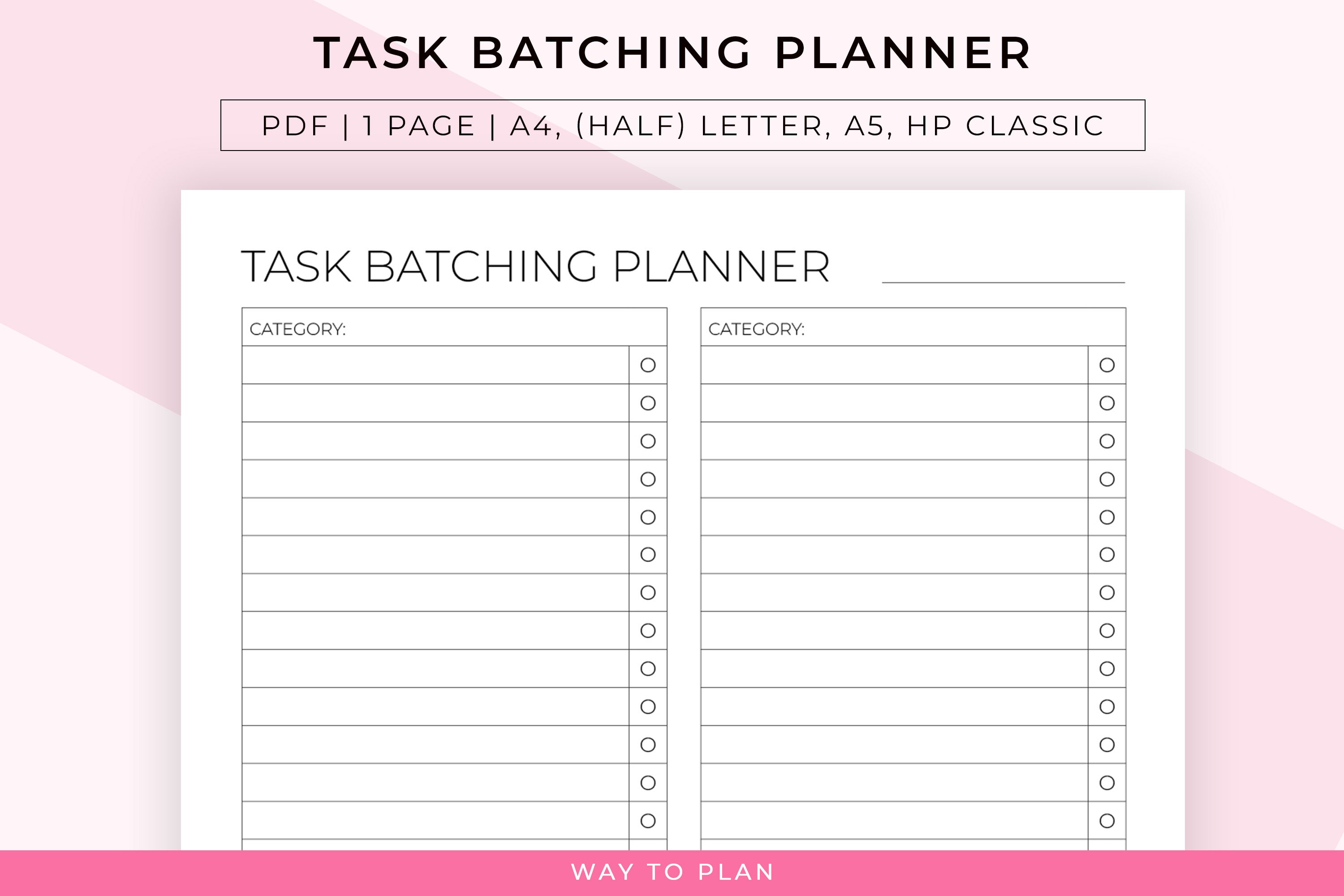 Task Batching Planner to Group Tasks Under Categories for Increased ...