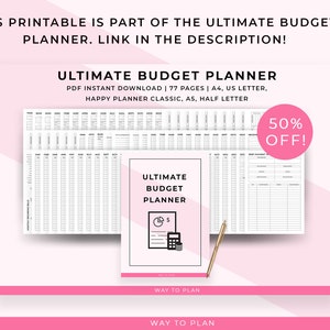 Monthly Budget Calendar Printable. Personal Finance Calendar. - Etsy