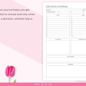 Decision Journal to Help You Make a Choice When Faced With a Decision ...