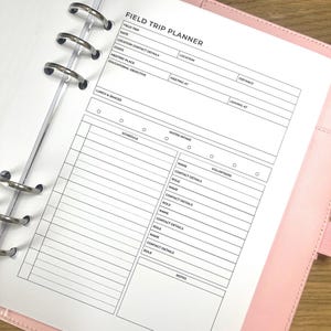 Field Trip Planner for Teachers. Printable School Outing Activities ...