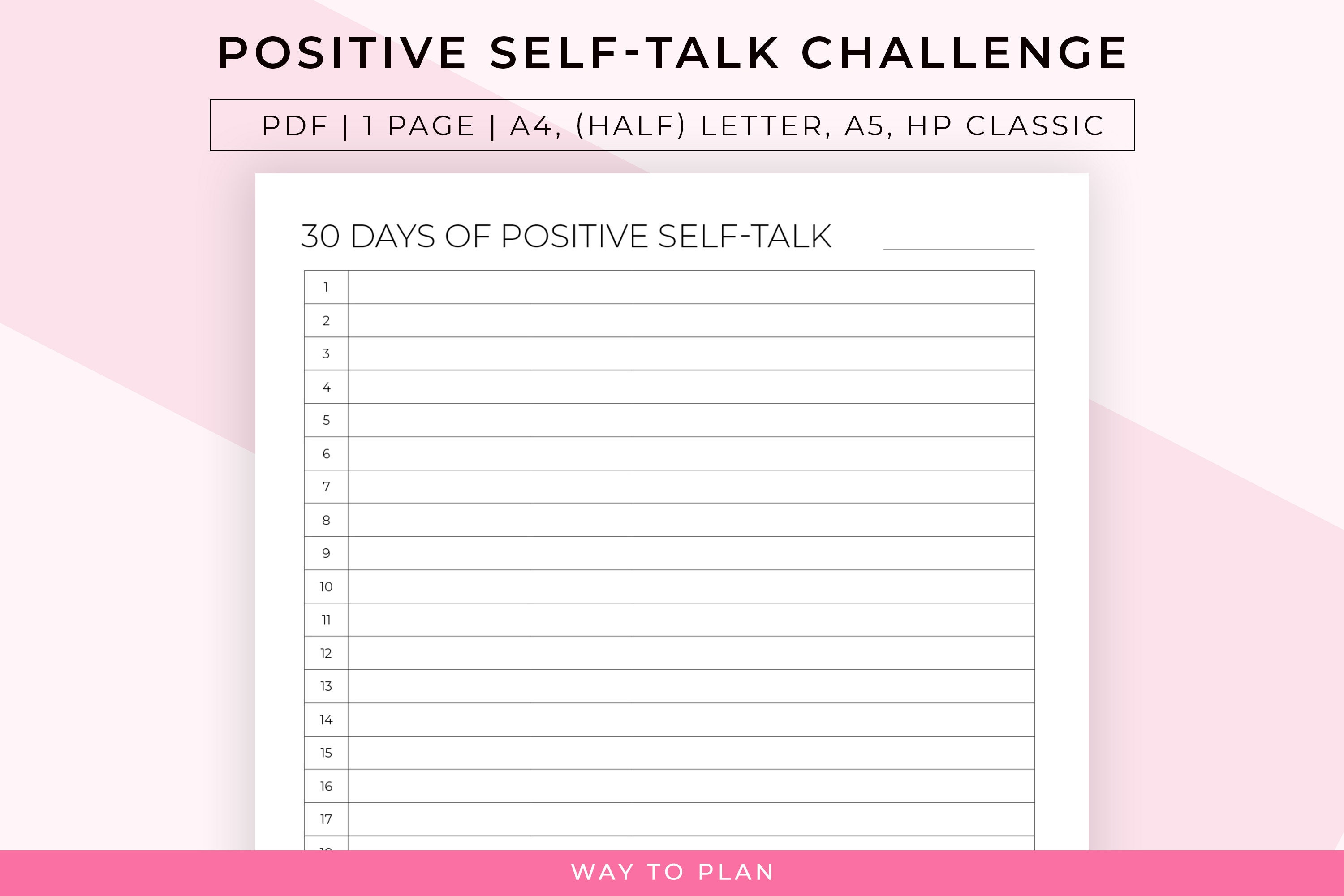 30 Days of Positive Self-talk to Change Your Inner Dialogue and Infuse ...